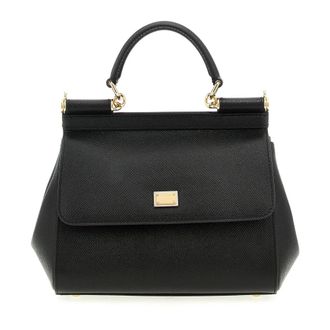 Dolce & Gabbana Femme, Sacs, Noir, Taille: ONE Size Sac &agrave; main Sicily Medium