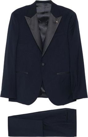 Manuel Ritz Homme, Costumes, Bleu, Taille: XL Single-breasted Suit