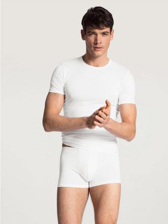 CALIDA Rundhalsshirt Evolution schmale Passform, Kurzarm, weich, Single Jersey, elastisch