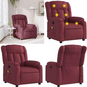 vidaXL Massagesessel Weinrot Stoff - Vidaxl