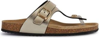 Geox Femme D Brionia K Tongs, Doré, 39 EU