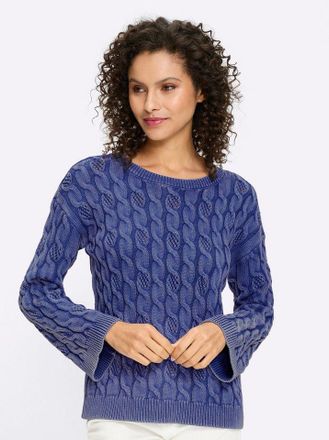 Heine Strickpullover Pullover Langarm Ajour, Zopfmuster