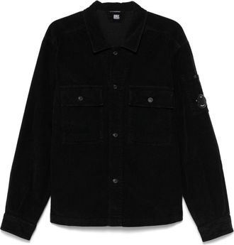 C.P. Company veste l&eacute;g&egrave;re en velours c&ocirc;tel&eacute; - Noir