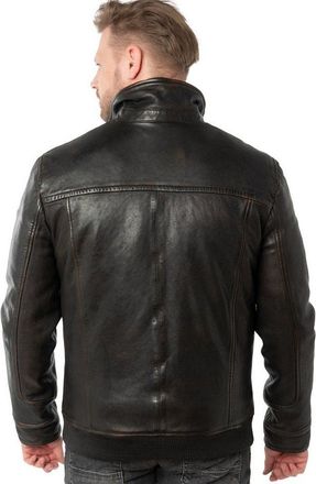 Mauritius Lederjacke 1201-0769 Mauritius - Herren Lederjacke Lammnappa schwarz antik