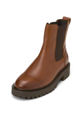 Marc O'Polo Chelseaboots MARC OPOLO aus edlem Rindleder, Damen, Gr. 36, cognac, Obermaterial: 100% Leder (Rind), unifarben, Schuhe Chelseaboots, Topseller