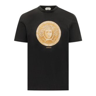Versace T-Shirt Medusa Print - - Tops - Herren - Schwarzk - M