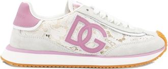 Dolce & Gabbana Bunte Spitzen-Sneaker mit Leder-Innensohle - - Shoes - Damen - Wei&szlig; - 40 EU