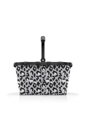 Reisenthel Einkaufskorb Carrybag frame leo nero, Mehrfarbig, Textil, 22 L, 48x29x28 cm, Freizeit, Koffer & Taschen, Einkaufsk&ouml;rbe