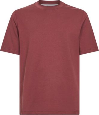Brunello Cucinelli Homme, Tops, Rouge, Taille: S T-Chemises