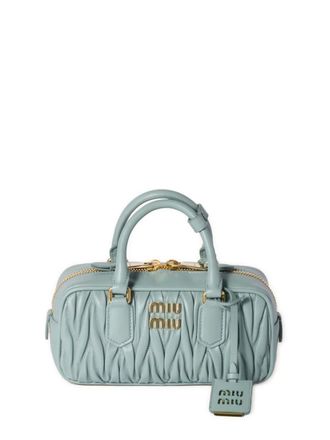 Miu Miu Arcadie Matelassé-Shopper - Grün
