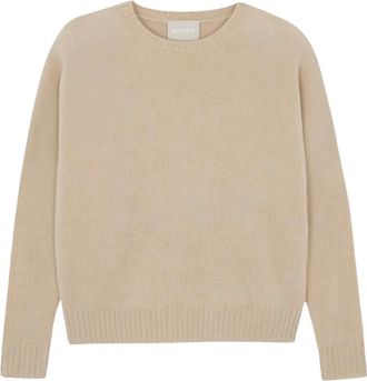 Kujten Kaschmirpullover mit Rundhalsausschnitt - Nude