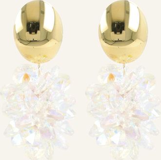 Lott. Gioielli Lott.Gioielli Ohrh&auml;nger Solea Thick Oval Crystal Sequins Holo Polished Silver Pin By Glambou silber