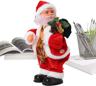 Generic Elektrischer Weihnachtsmann | Elektrische Musikalische Puppe mit Sch&uuml;ttelnden H&uuml;ften | H&uuml;fte Sch&uuml;tteln Weihnachtsmann Figur - F&uuml;r Kinder Jugendliche W