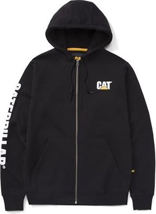 CAT Caterpillar Sweat à Capuche entièrement zippé Sweatshirt, Noir, Large Haut Homme