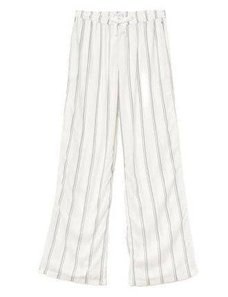 Tommy Hilfiger Women Viscose Pant UW0UW05612 Orange (Thin Stripes Ivory) XS