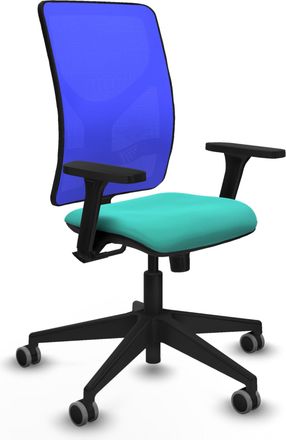 Piqueras y Crespo B&uuml;rostuhl mit 3D-Armlehnen, h&ouml;henverstellbare Lendenwirbelst&uuml;tze, ausgestattet mit 3 Positionen und Schneideschaum, mit Rollen von 65 mm, Parkett, Bla