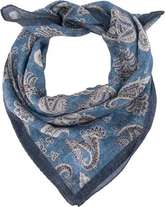 Ascot Herren Bandana blau Seide