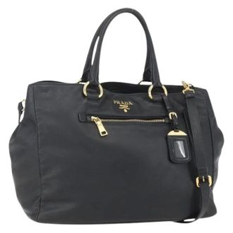 Prada Sac &agrave; main vintage en cuir Pre-owned - Femme - Pre-owned - Noir - Taille: ONE Size