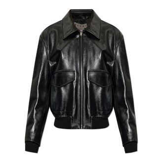 Marni Homme, Vestes, Noir, Taille: L Blouson en cuir