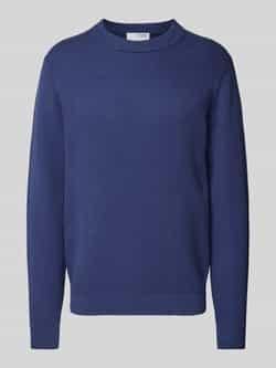 Selected Strickpullover mit gerippten Abschl&uuml;ssen Modell DANE