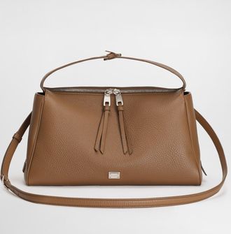 Dolce & Gabbana Vittoria Calfskin Crossbody Bag - Mann Schultertasche Braun Onesize