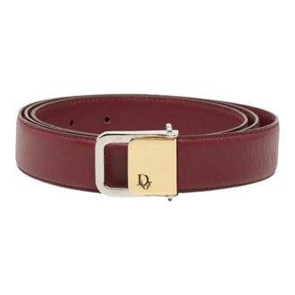 Dior Ceinture vintage en cuir Pre-owned - Homme - Pre-owned - Rouge - Taille: ONE Size