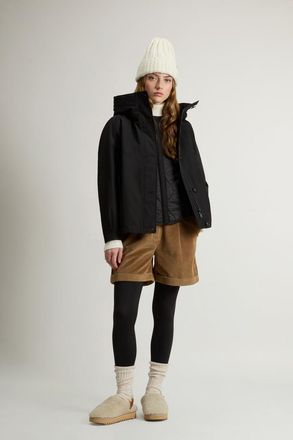 Woolrich Damen 3-in-1-Jacke aus Ramar Cloth Schwarz Größe XXS