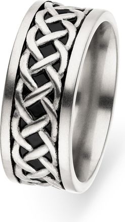 s.Oliver Ring f&uuml;r Herren - Silber - Gr. 64 - Edelstahl geb&uuml;rstet - wasserfest & hautfreundlich