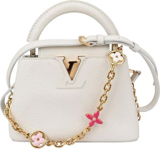 Louis Vuitton Crossbody Bags - Louis Vuitton White Leather Capucines BB Handbag - Gr. unisize - in Wei&szlig; - f&uuml;r Damen