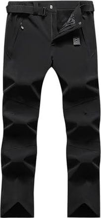 Generic Pantalon Softshell imperm&eacute;able et coupe-vent pour homme - Pantalon de ski chaud doubl&eacute; en polaire avec poches &agrave; fermeture &eacute;clair pour la randonn&eacute;e, la