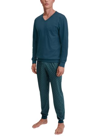 CALIDA Relax Imprint B&uuml;ndchen-Pyjama Herren, aus 100% Baumwolle, pflegeleicht, elastisch und formstabil, in Single Jersey