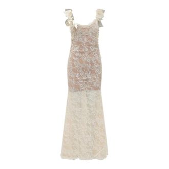 Self Portrait Lace Flower Maxi Dress - - Dresses - Damen - Beige - M