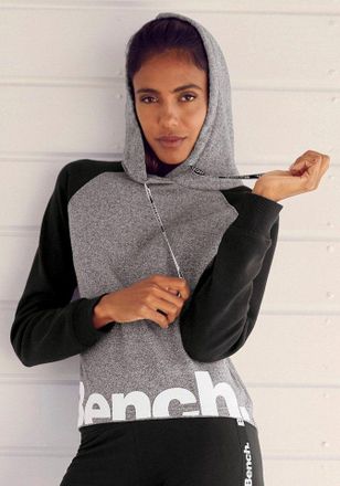Bench Kapuzensweatshirt mit farblich abgesetzten Ärmeln und Logodruck, Loungeanzug, Hoodie