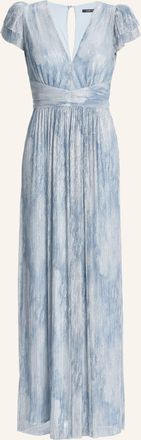 Swing Swing Abendkleid Mit Glitzergarn Und Plissees blau