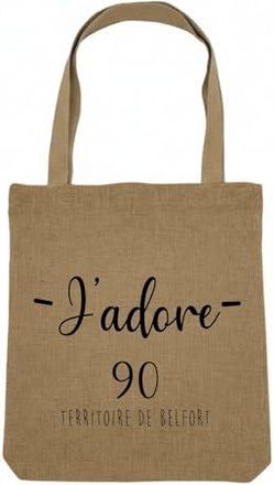 Fabulous Sac Shopping Tote Bag Aspect Lin - JAdore 90 Territoire de Belfort Departement France Region - Sac de Courses Toile Epaisse 360g Beige Naturel Cabas P
