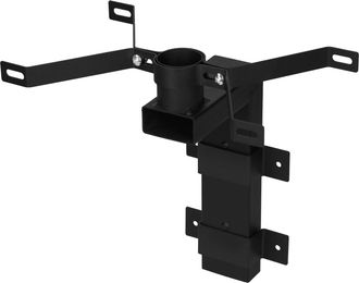 ML Design ML-Design Wandhalterung f&uuml;r US Mailbox, Schwarz, 24,5x15,5x24 cm, aus Metall, Amerikanischer Briefkasten mit Fahne, Standbriefkasten Wandbriefkasten, 