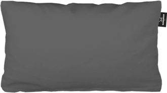 Sansibar Uni Jersey Kissenhülle, 40x80 cm, mit edlem Fähnchen am Steg, Perfekter, faltenfreier Sitz (40x80 cm, anthrazit, 1)