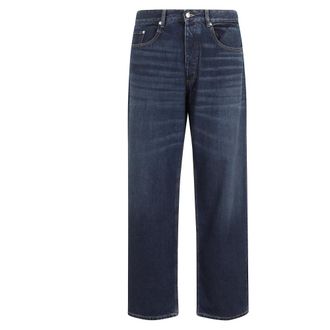 Icon Denim Los Angeles Denim Wide Leg Jeans in Staubigem Blau - - Jeans - Herren - Blau - W33