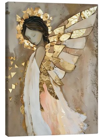 Posterlounge Goldener Engel III Leinwandbild von LSR Design Studio 30 x 40 cm Gold Wandbilder Wanddeko