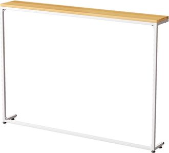 Generic Flurtisch, Konsolentisch, Eingangssofa-Beistelltisch, schmaler H-Tisch, schlanker Sofatisch mit Metallrahmen, C-förmiger Beistelltisch aus Holz für kl