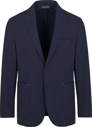 Manuel Ritz Homme, Costumes, Bleu, Taille: XL Pocket Long-sleeve Blazer