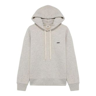 Autry Femme, Sweatshirts et sweats &agrave; capuche, Gris, Taille: 40 FR Sweat &agrave; capuche logo brod&eacute;
