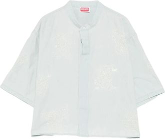 Kenzo Femme, Blouses et Chemises, Blanc, Taille: 36 FR Chemise Chambray Cartoon