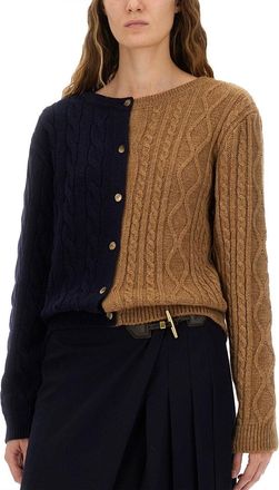 Moschino Two-Tone Alpaca Blend Cardigan - Multicolor