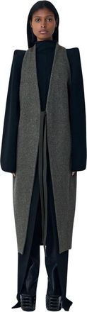 Rick Owens Femme, Vestes, Gris, Taille: 36 FR Wool Draped Waistcoat