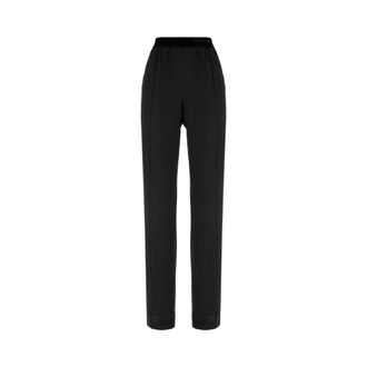 Tom Ford Stretch Seidensatin PJ Hose - - Trousers - Damen - Schwarzk - L