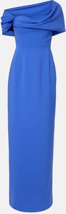 Carolina Herrera Off-Shoulder-Robe aus Cr&ecirc;pe