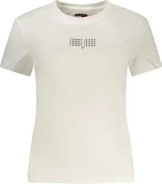 Tommy Hilfiger Femme, Tops, Blanc, Taille: 36 FR T-shirt en coton