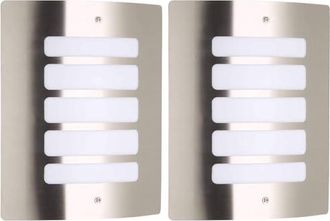 Brilliant Au&szlig;enwandlampe in edelstahl - Outdoor Wandleuchte f&uuml;r den Garten oder Hauseingang - mit E27-Fassung f&uuml;r (LED geeignet, Leuchtmittel wechselbar) - mit 