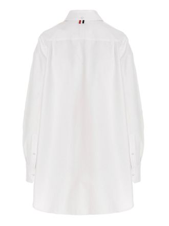 Thom Browne Pussy Bow Cotton Blouse - White